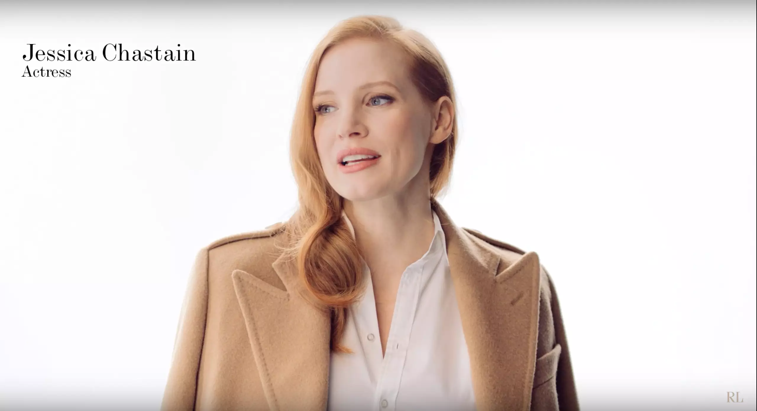 Jessica Chastain ragina mus „vadovauti kaip moteris“ naujoje Ralph Lauren vaizdo įrašų kampanijoje 102778_1