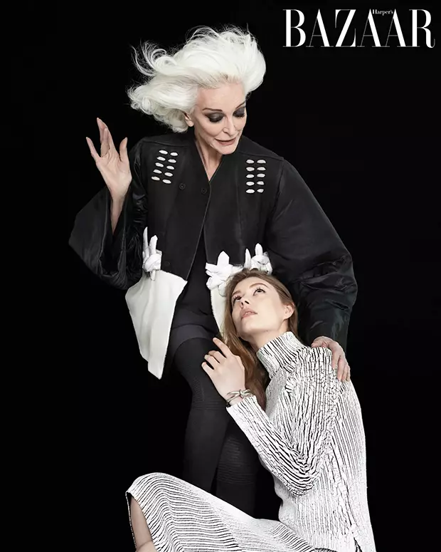 Harper's Bazaar အတွက် Carine Roitfeld နှင့် Karl Lagerfeld