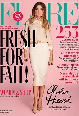 Nadismaya si Amber Heard sa Cover sa Septiyembre 2013 nga Isyu sa Flare (Forum Buzz)