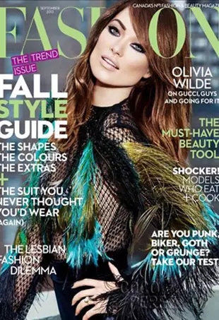 Olivia Wilde jest nierozpoznawalna jako osoba ludzka na okładce magazynu o modzie