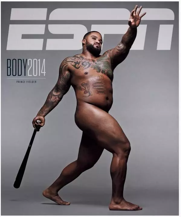 Prințul Fielder se dezbrăcă pentru ESPN The Magazine Body Issue, Internetul smucituri se răstoarnă peste burtă