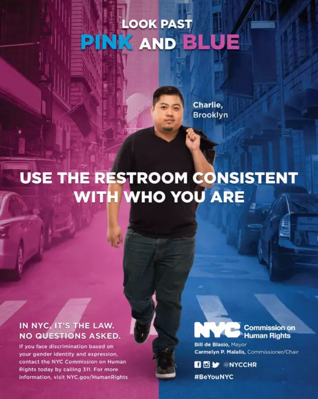 A New York-i Emberi Jogi Bizottság elindította az első városi kormány által vezetett kezdeményezést, amely a transzneműek fürdőszobai jogait népszerűsíti, a Be You kampányt.