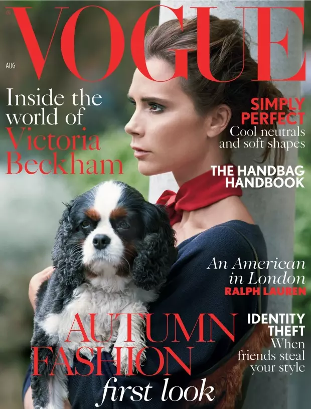 UK Vogue သြဂုတ်လ 2014 Victoria Beckham Patrick Demarchelier