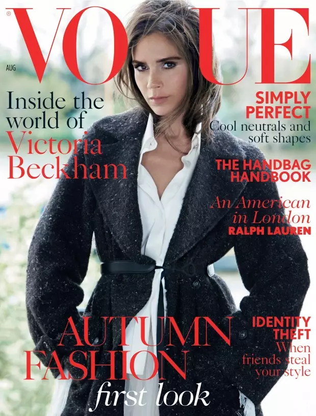 Vogue do Reino Unido, agosto de 2014 Victoria Beckham Patrick Demarchelier