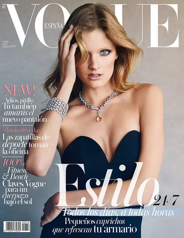 Vogue Իսպանիա հուլիս 2014 Կոնստանս Յաբլոնսկի Պատրիկ Դեմարշելիե