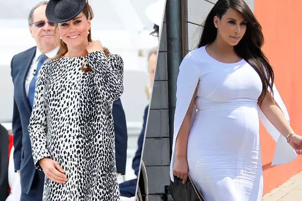 Ko gre za nosečniški slog, ste Kate ali Kim?
