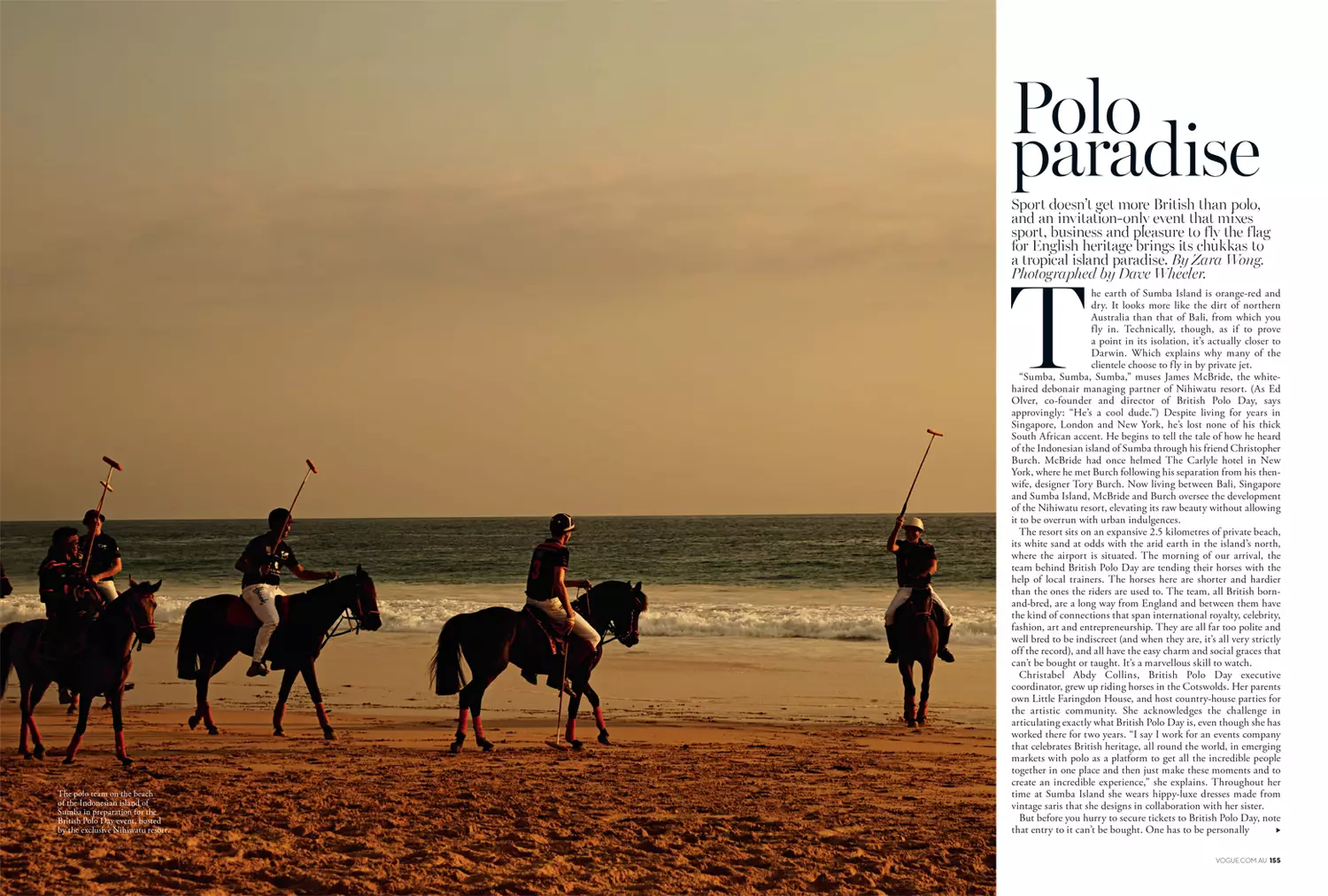 Eng Campagne fir Vogue Australia Magazin, Schoss vum Dave Wheeler.