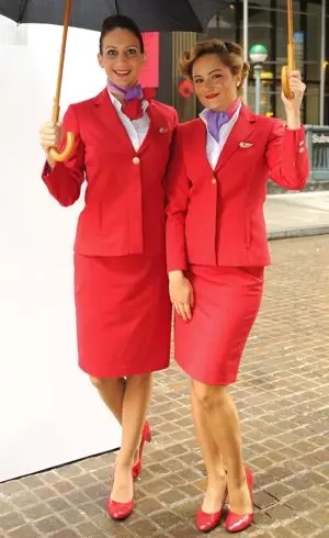 Virgin-Atlantic-Airways-parvoz xizmatchilari-Nyu-York-Siti-oktabr-2012