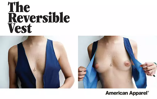 Amerikaanse kledingadvertentie 2007 topless