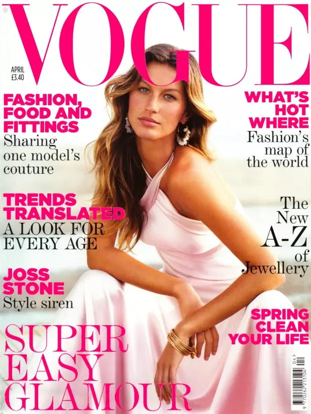 Tagasivaade UK Vogue aprill 2005 Gisele Bundchen