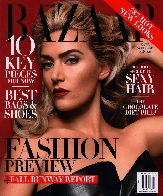US Harper's Bazaar ខែមិថុនា កក្កដា 2014 Kate Winslet