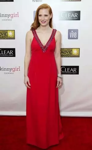 Джесика Частейн 18-и годишни филмови награди на критиците Санта Моника януари 2013 г.