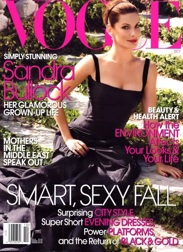 Terugflits US Vogue Oktober 2006 Sandra Bullock Steven Meisel