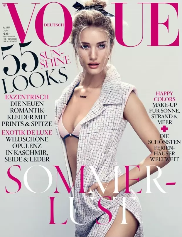 Vogue Þýskaland júní 2014 Rosie Huntington-Whiteley