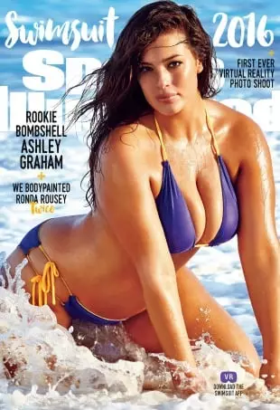 Ashley Graham: ម៉ូដែល Plus-Size ដំបូងដើម្បីគ្របដណ្តប់បញ្ហាហែលទឹក 'Sports Illustrated'
