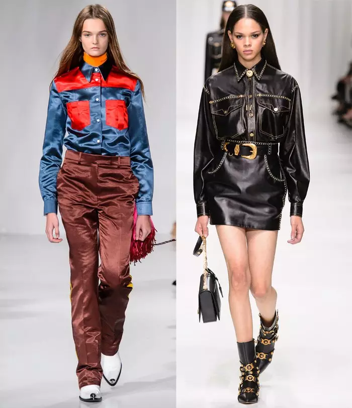 Calvin Klein og Versace giver deres bud på den vestlige trend til foråret 2018