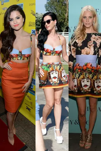 Se Double: Katy Perry, Selena Gomez og Poppy Delevingne passere Dolce & Gabbana og flere matchende kjendiser