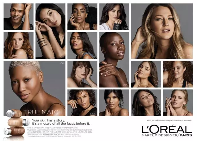 “L'Oréal” -yň owadan dürli görnüşli kampaniýa ýyldyzlary Hari Nef, Sabina Karlsson we başgalar