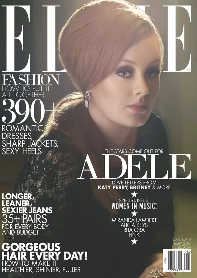 Nov yog Adele's Second ELLE Music Issue Cover