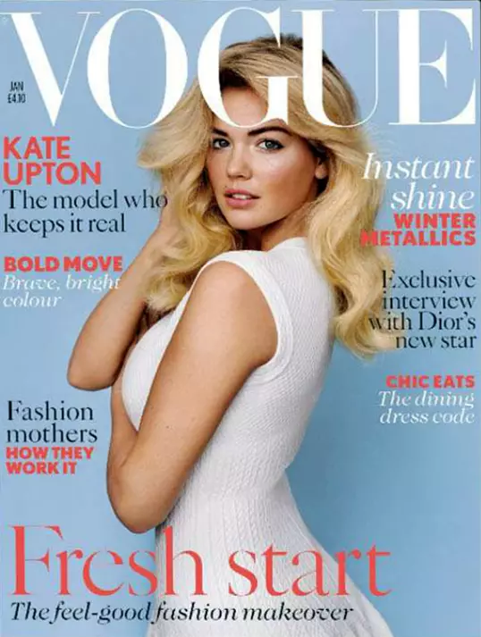 Kate Upton Vogue UK-en azalean