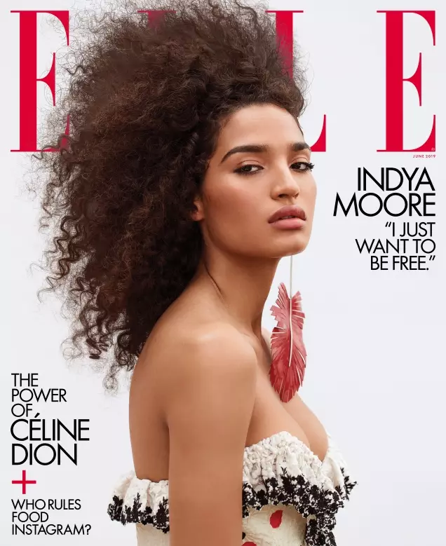 US Elle, junho de 2019: Indya Moore por Zoey Grossman