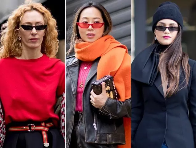 A 2018-as tavaszi haute couture bemutatókon felkapott apró napszemüvegek.