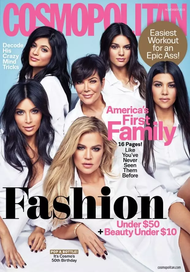 Cosmopolitan november 2015 Kardashian/Jenners Francesca Carrozzinija