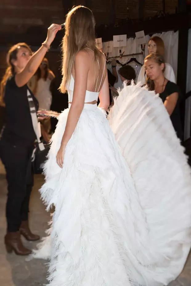 Backstage en Christian Siriano Primavera 2015