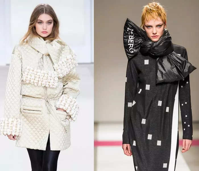 Puffer sjaals by de Chanel en Iceberg Fall 2016 shows
