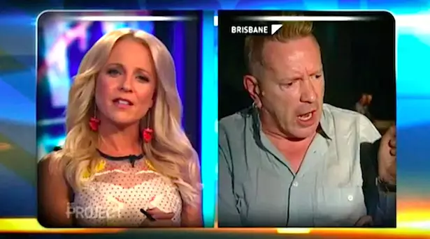 Carrie Bickmore ir Johnny Rotten
