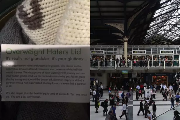 Mọi người đang phát những tấm thẻ đáng xấu hổ trên tàu điện ngầm London