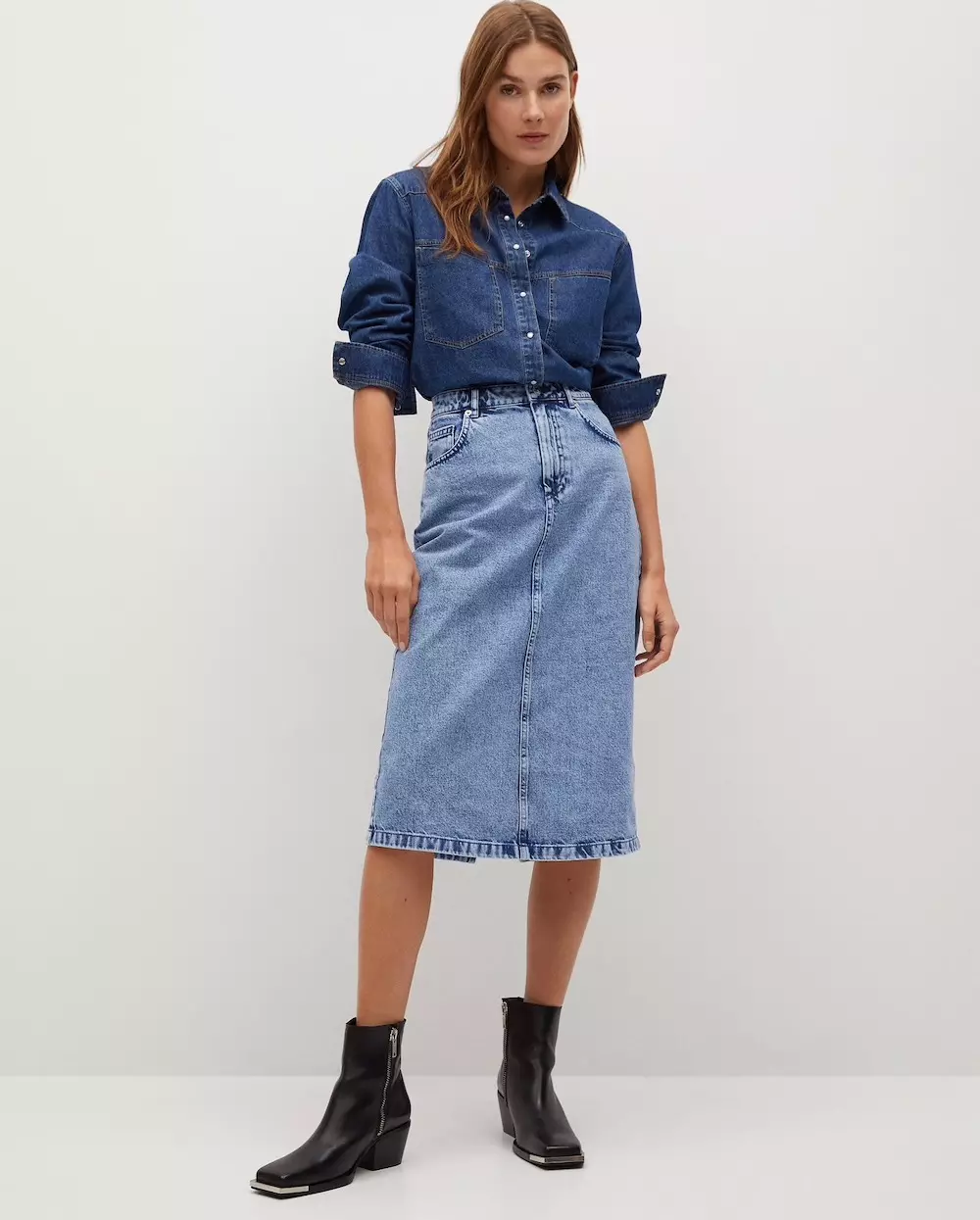 Skirts Denim ຕົກເປັນມູນຄ່າການຄ້າທັງຫມົດໃນ jeans ຂອງທ່ານສໍາລັບ 2285_1