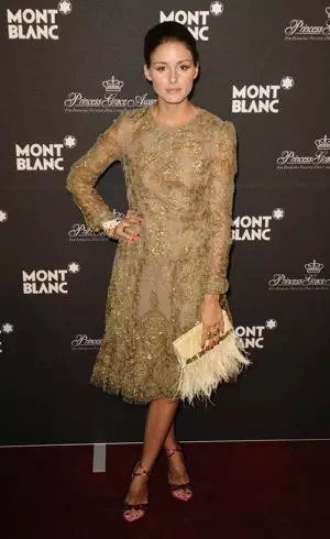 Oliviya Palermo Montblanc to'plami Princesse Grace de Monako Jahon premyerasi taqdimoti Monte-Karlo 2011 yil sentyabr