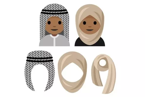 Хиджаб жана гендердик эмодзилер болушу мүмкүн
