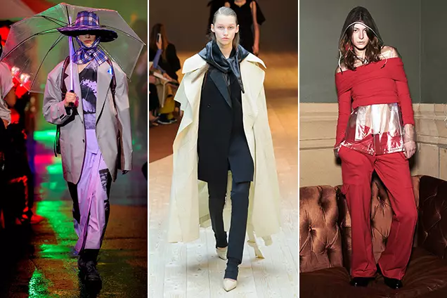 Kišna moda viđena na Muškoj odjeći Raf Simons proljeće 2018, Celine jesen 2017 i Assembly New York jesen 2017.