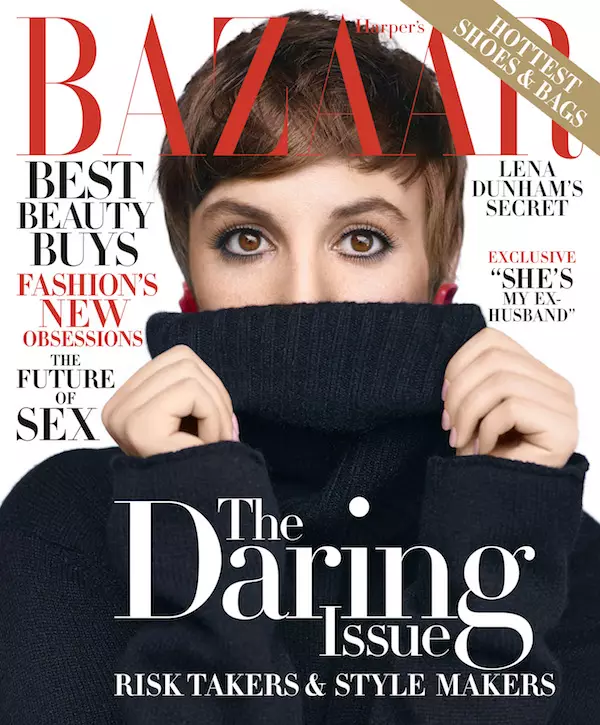 Lena Dunham en couverture du Harper's Bazaar de novembre 2015