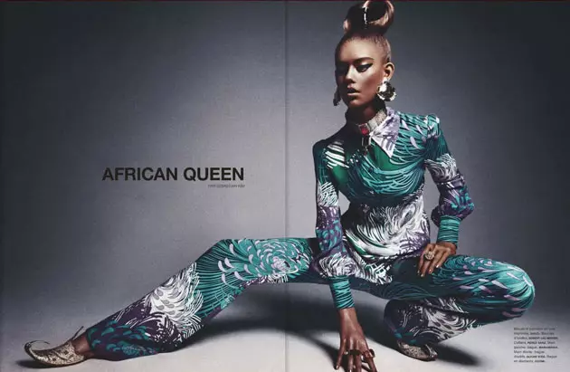 Editoriala rasistă „Regina Africană” a lui Numero are modelul alb Ondria Hardin în Blackface [ACTUALIZARE] 278616_1
