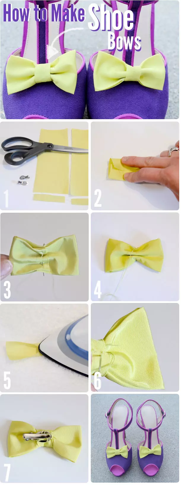 DIY Bow Shoe Clips