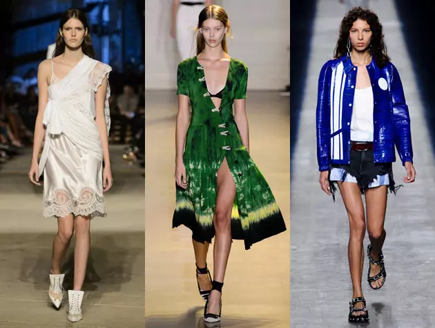 3 Models tragen Laufsteg-Looks von Givenchy, Altuzarra und Alexander Wang