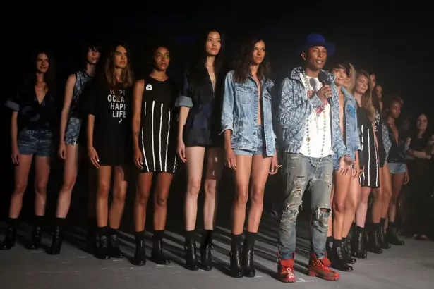 Aufnahmekünstler Pharrell Williams besucht das G-Star RAW Ocean Night Event während der Mercedes-Benz Fashion Week Frühjahr 2015