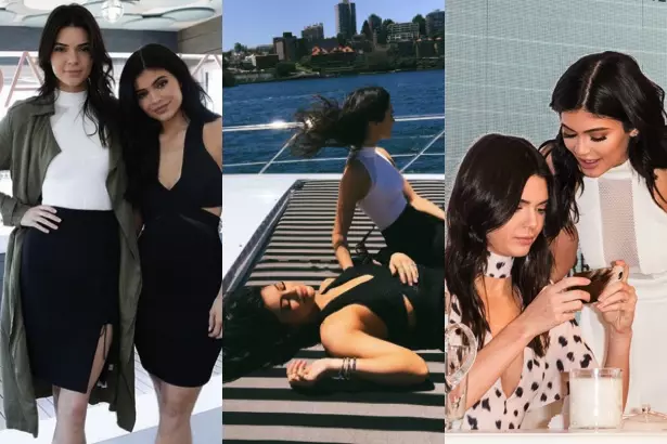 Kendall og Kylie Jenner i Sydney