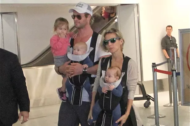 Chris Hemsworth con la famiglia