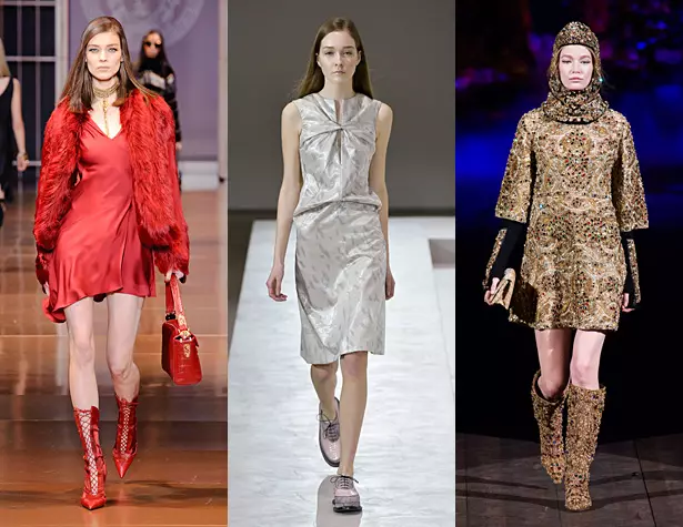 Le signorine: Versace, Jil Sander, Dolce & Gabbana. Immagini tramite IMAXtree.