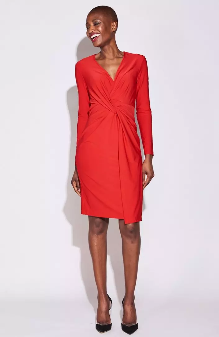 Serena Twist-Front-Kleid.