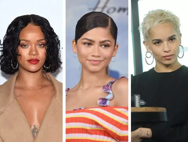 Rihanna, Zendaya in Zoë Kravitz rock uhani.