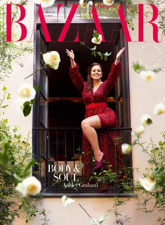 JK Harper's Bazaar 2018 m. rugpjūčio mėn.: Ashley Graham, autorius Alexi Lubomirski