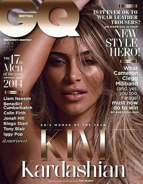 Kim Kardashian no vehivavy GQ UK an'ny taona