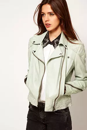 ASOS mintgrüne Leder-Bikerjacke - forum buys