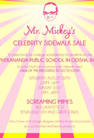 Mickey Boardman Celebrity Sidewalk Sale