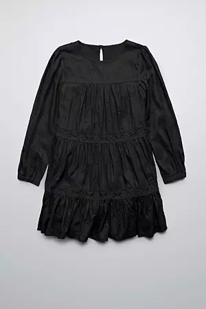 Vestido negro bordado de Zara - compras foro